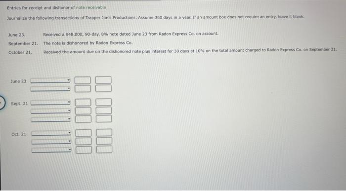 Solved Entries for receipt and dishonor of note recelvable | Chegg.com Solved Entries for receipt and dishonor of note recelvable | Chegg.com