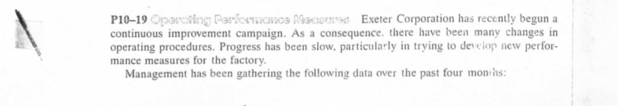 Solved continuous improvement campaign. As a consequence. | Chegg.com
