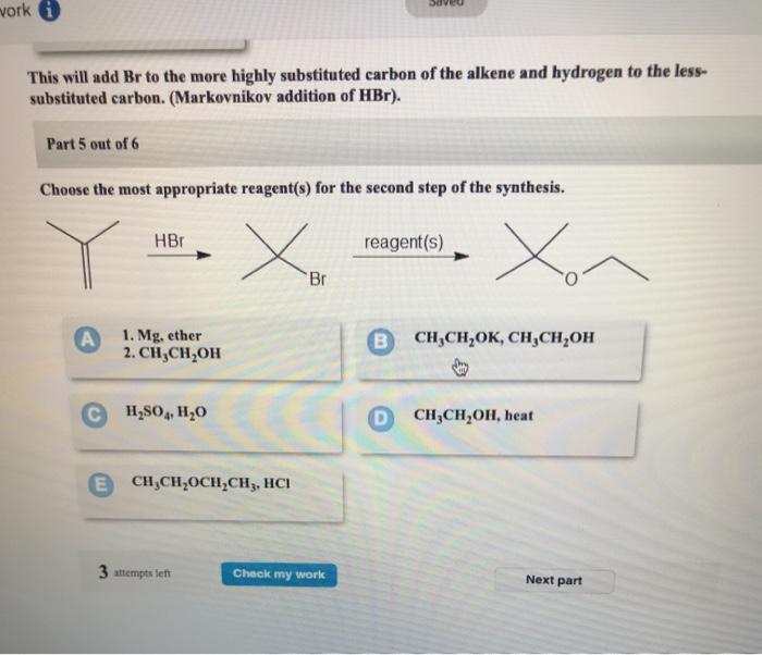 Solved work i This will add Br to the more highly | Chegg.com