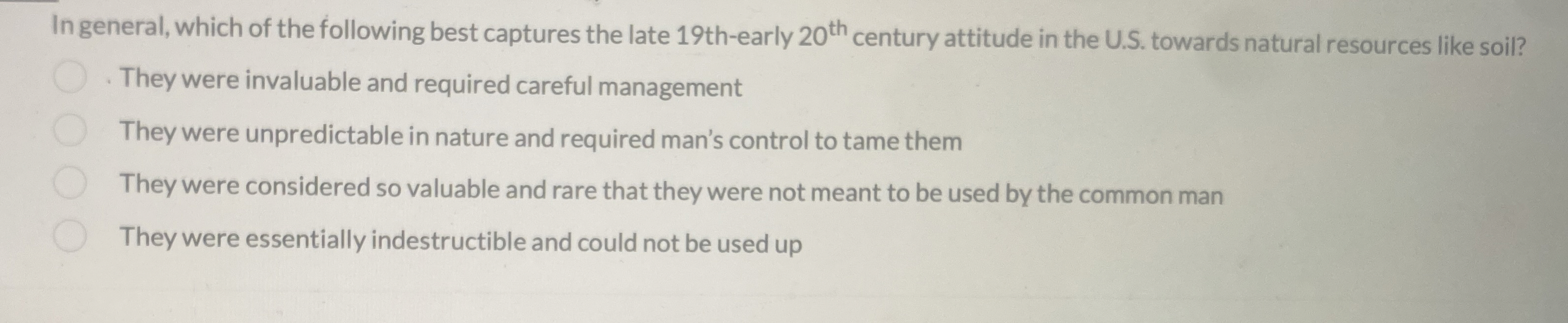 Solved In general, which of the following best captures the | Chegg.com