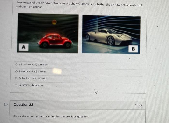 Solved Two images of the air flow behind cars are shown. | Chegg.com