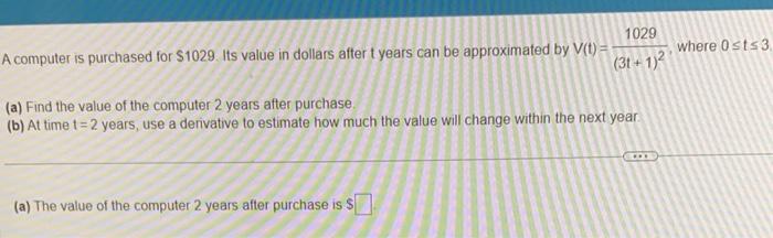 Solved (a) Find the value of the computer 2 years after | Chegg.com