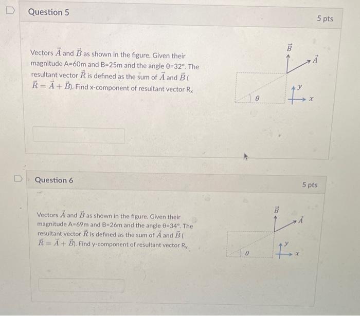 Solved Vectors A and B as shown in the figure. Given their | Chegg.com