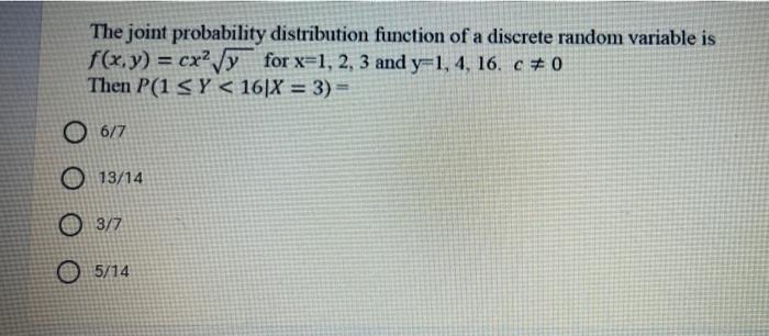 Solved The joint probability distribution function of a | Chegg.com