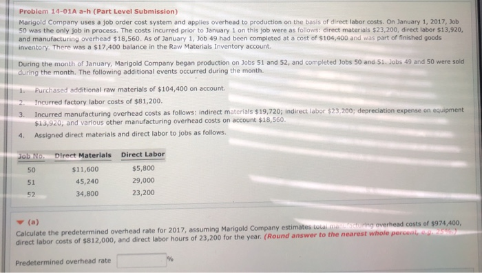 Solved 1. Problem 14-01A a-h (Part Level Submission) | Chegg.com