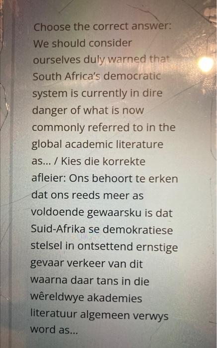 Choose the correct answer: We should consider | Chegg.com