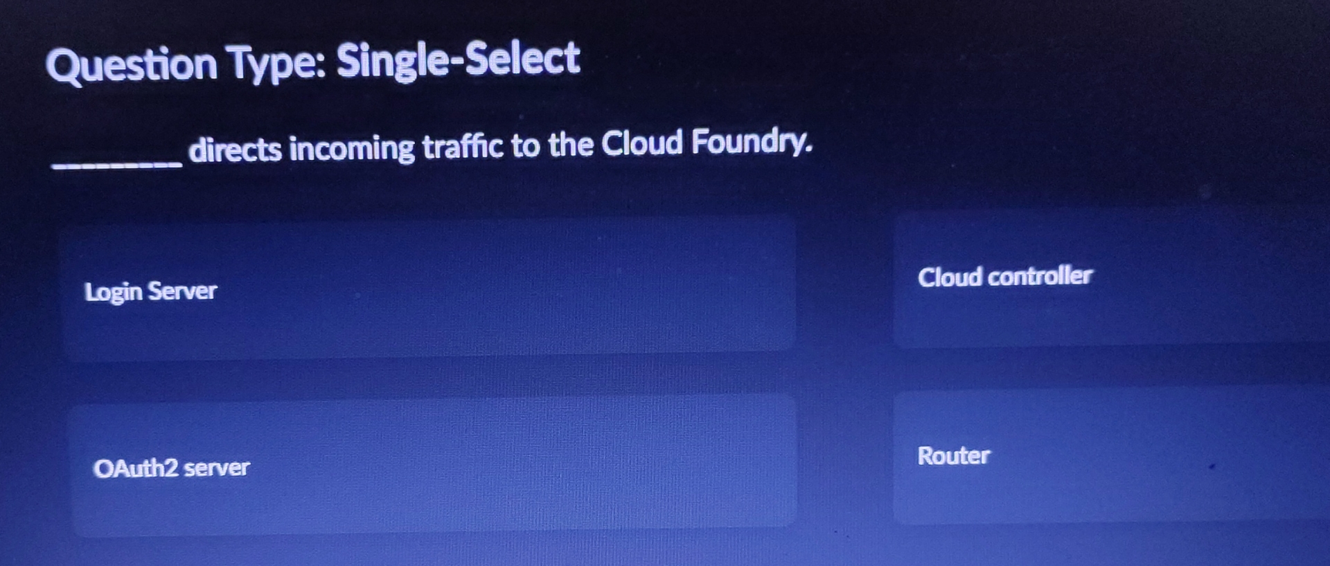 Solved Question Type: Single-Selectq, ﻿directs incoming | Chegg.com