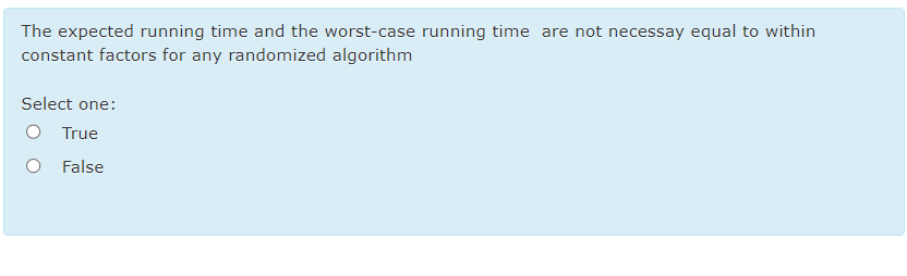 Solved The expected running time and the worst-case running | Chegg.com