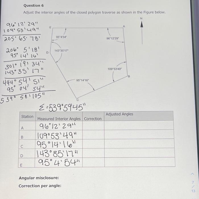Solved Question 6 Adjust the interior angles of the closed | Chegg.com