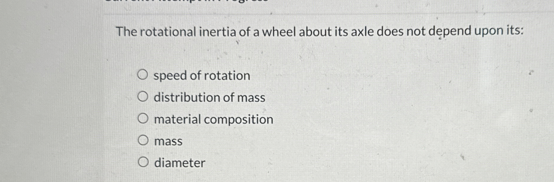 Solved The rotational inertia of a wheel about its axle does | Chegg.com