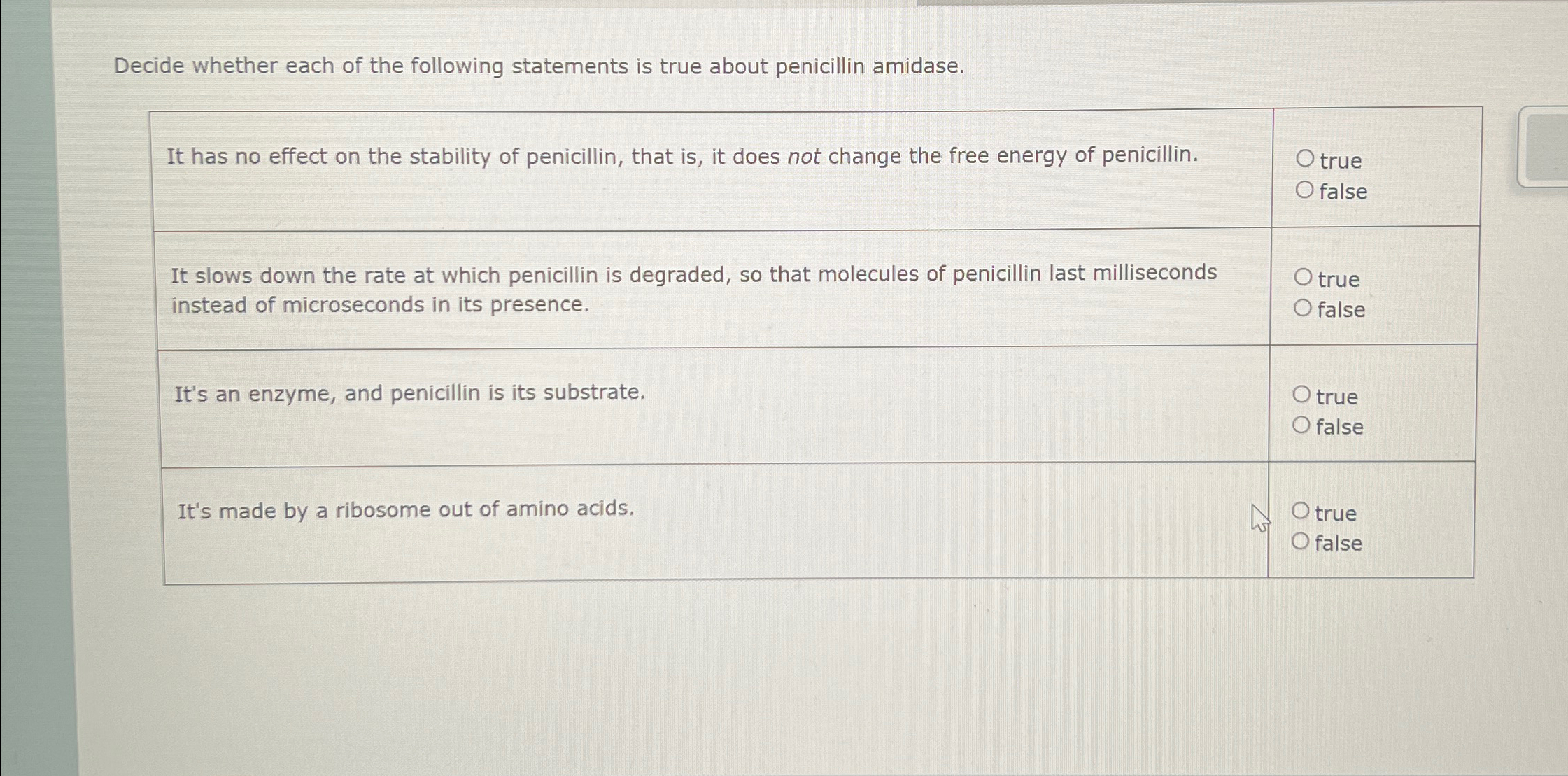 Solved Decide whether each of the following statements is | Chegg.com