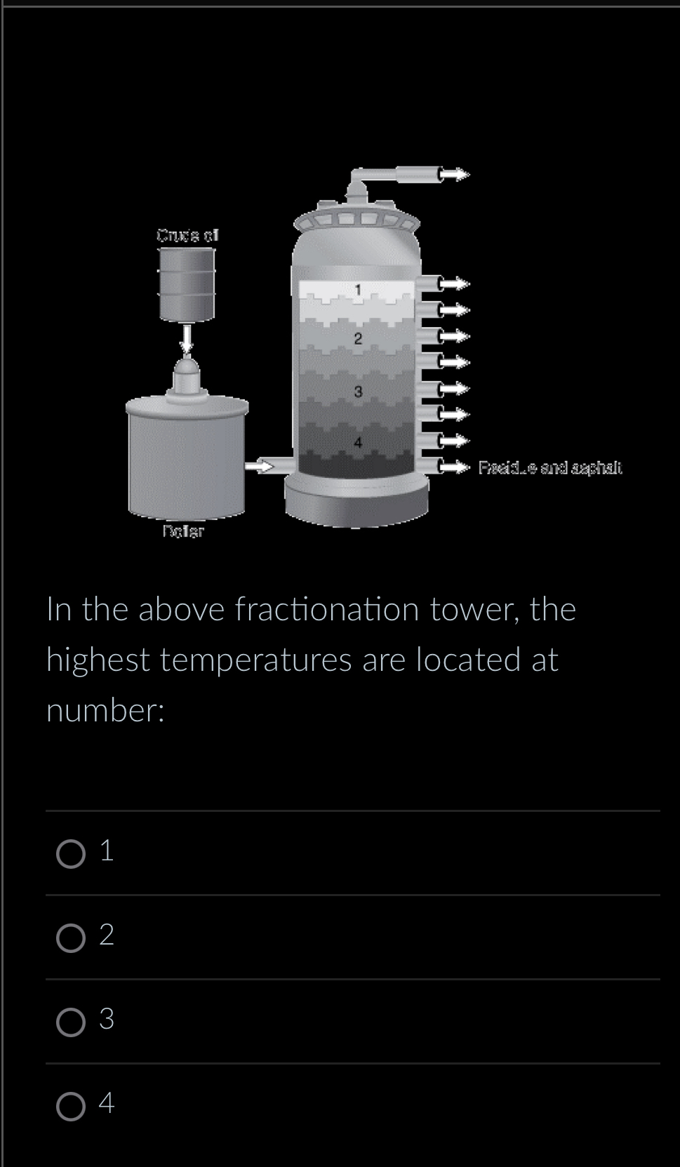 Solved In the above fractionation tower, the highest | Chegg.com