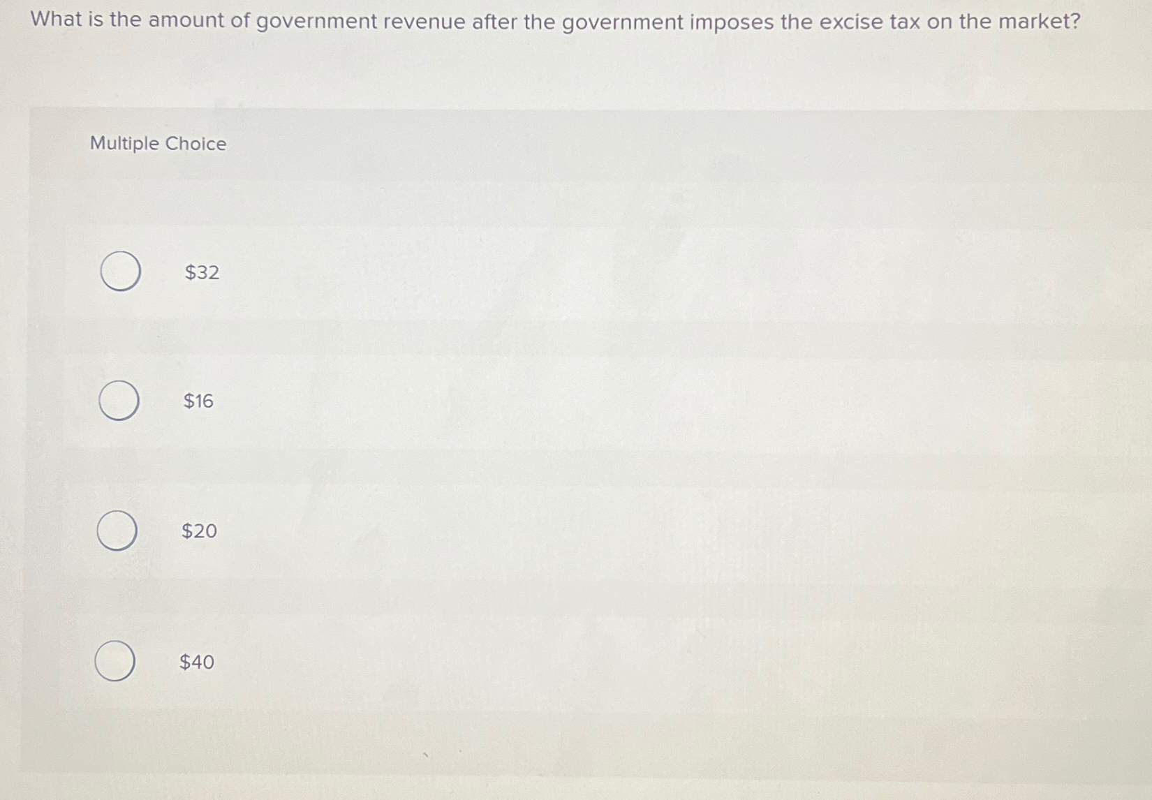 Solved What is the amount of government revenue after the | Chegg.com