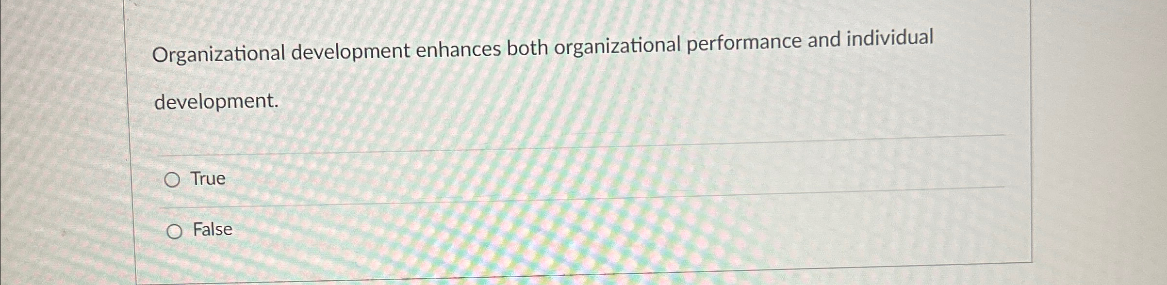 Solved Organizational development enhances both | Chegg.com