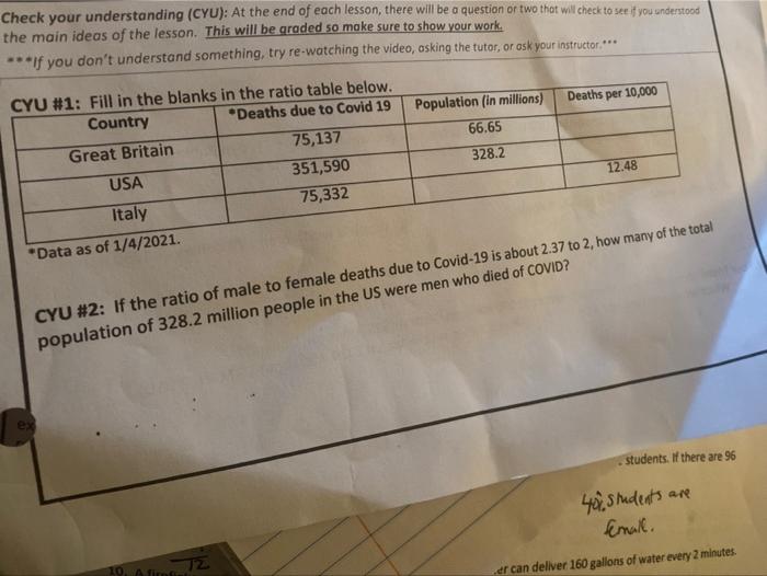 Solved Check your understanding (CYU): At the end of each | Chegg.com