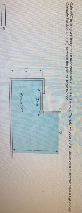 Solved Gate ABC in the given image has a fixed hinge line at | Chegg.com