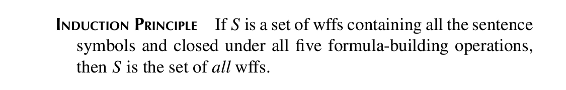 Solved Induction PrincIPLe If S ﻿is a set of wffs containing | Chegg.com