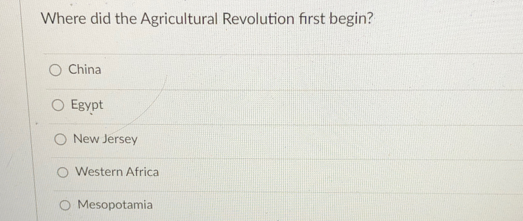 Solved Where did the Agricultural Revolution first | Chegg.com