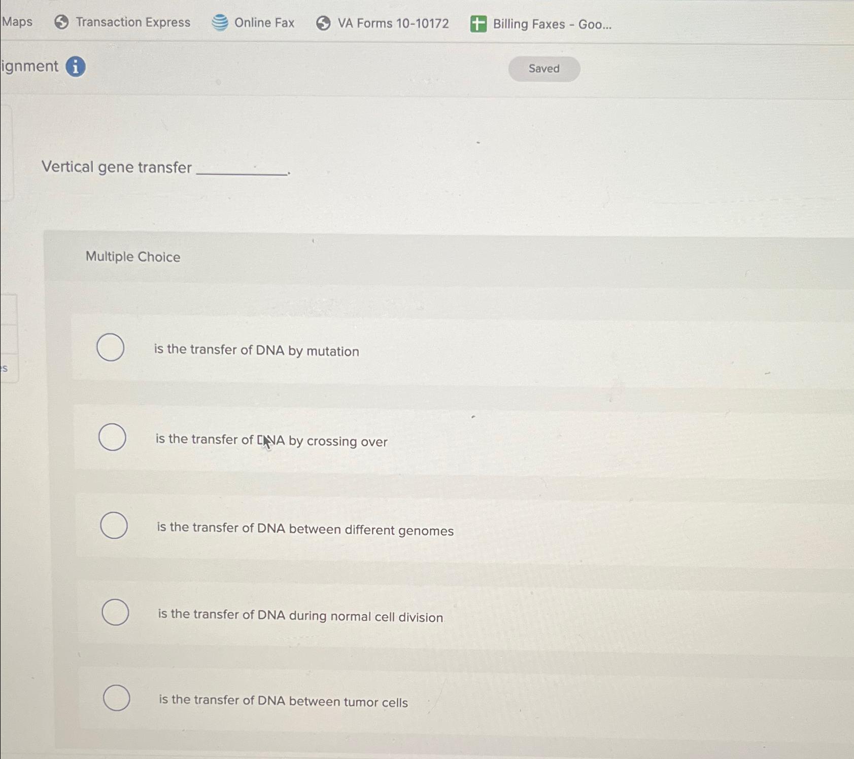 Solved MapsTransaction ExpressOnline FaxVA Forms | Chegg.com