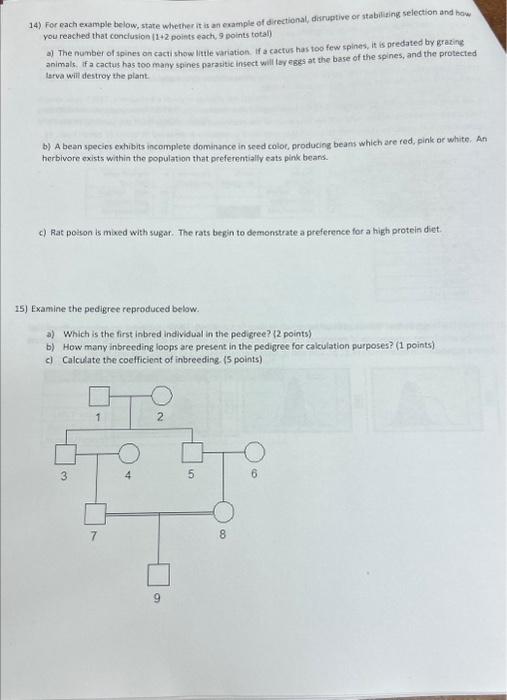 Solved 14) For each example below, state whether it is an | Chegg.com