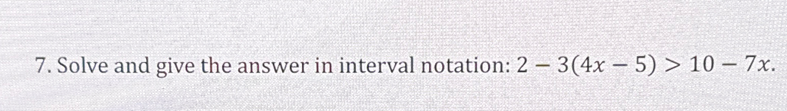 Solved Solve and give the answer in interval notation: | Chegg.com