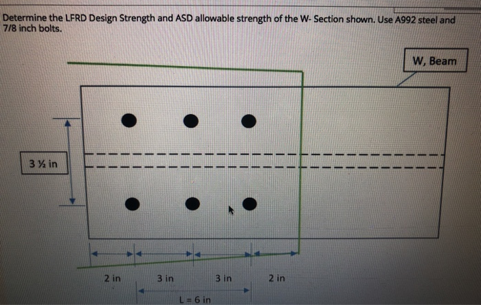 Solved Determine the LFRD Design Strength and ASD allowable | Chegg.com