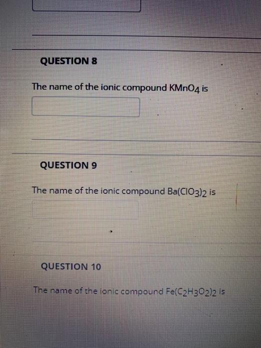 Solved QUESTION 1 The name of the ionic compound AgF is | Chegg.com