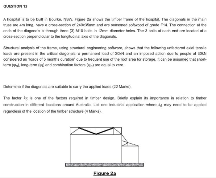 Solved QUESTION 13 A hospital is to be built in Bourke, NSW. | Chegg.com