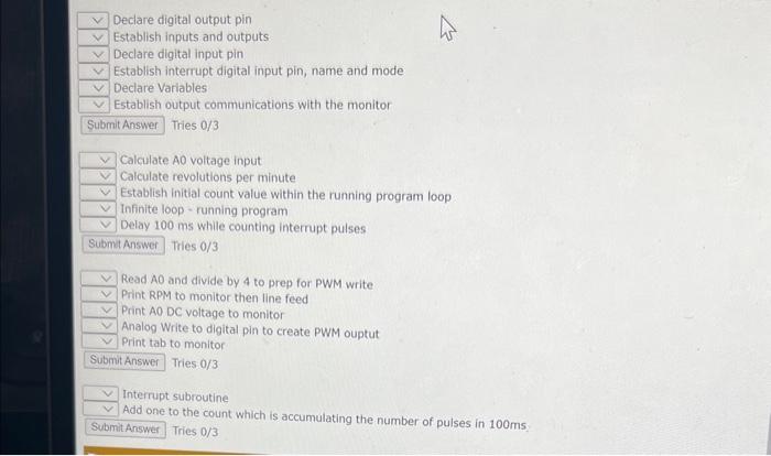 Solved Arduino sketch: Match line \#1 through \#17 with the | Chegg.com