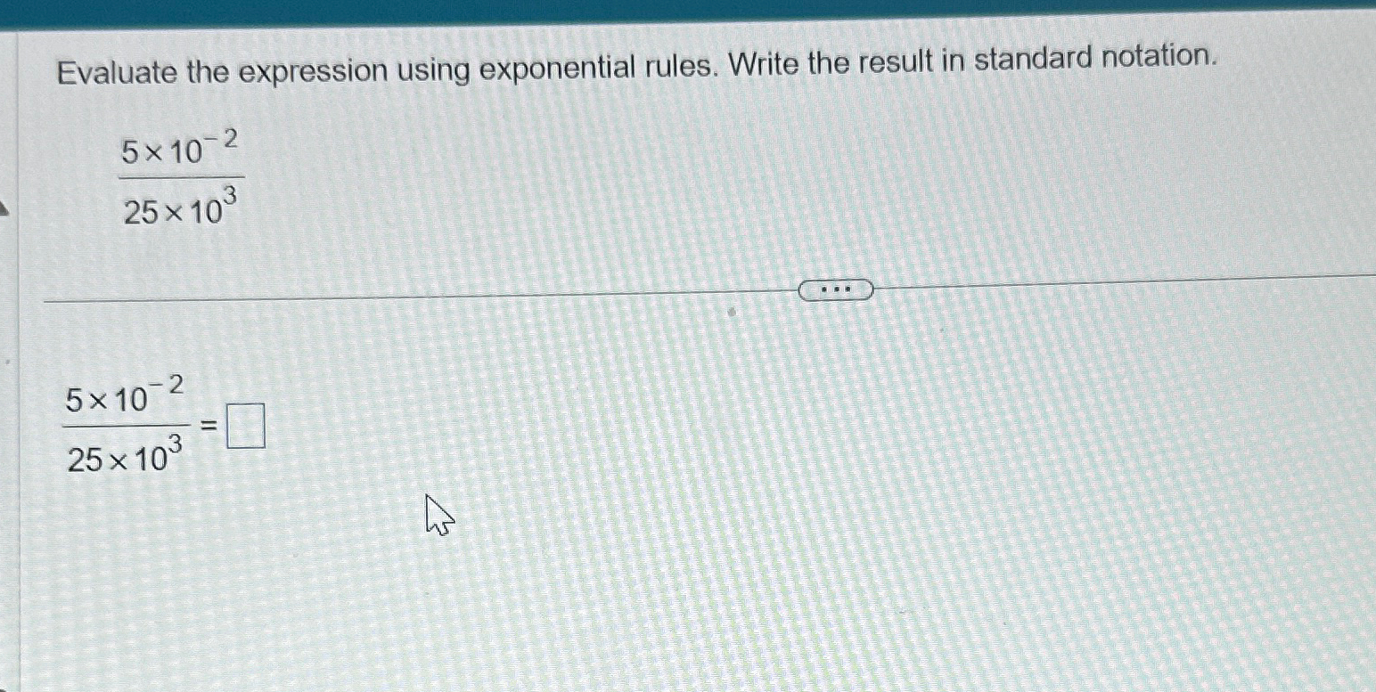 Solved Evaluate the expression using exponential rules. | Chegg.com