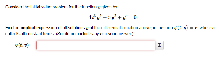Solved Consider the initial value problem for the function y | Chegg.com