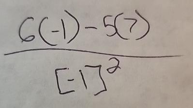 Solved 6(-1)-5(7)[-1]2 | Chegg.com