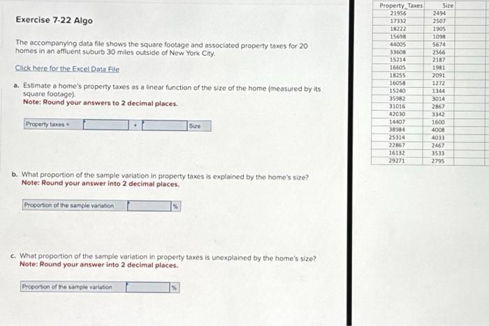 Solved The accompanying data file shows the square footage | Chegg.com Solved The accompanying data file shows the square footage | Chegg.com