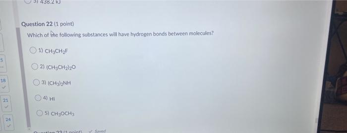 Solved DI 438.2 Question 22 (1 point) Which of the following | Chegg.com