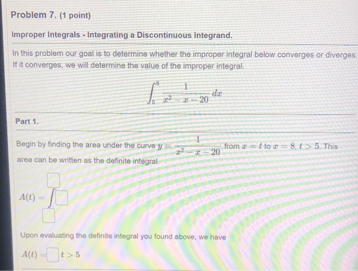 Solved Problem 6. (1 point) Representing a function as a | Chegg.com