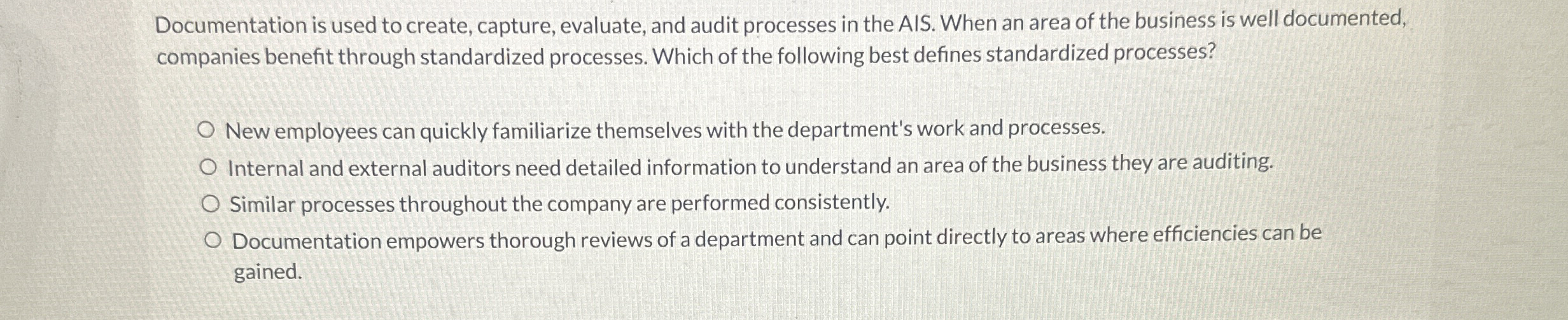 Solved Documentation is used to create, capture, evaluate, | Chegg.com