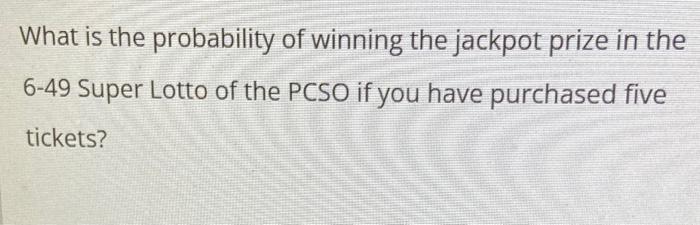 Solved What is the probability of winning the jackpot prize | Chegg.com