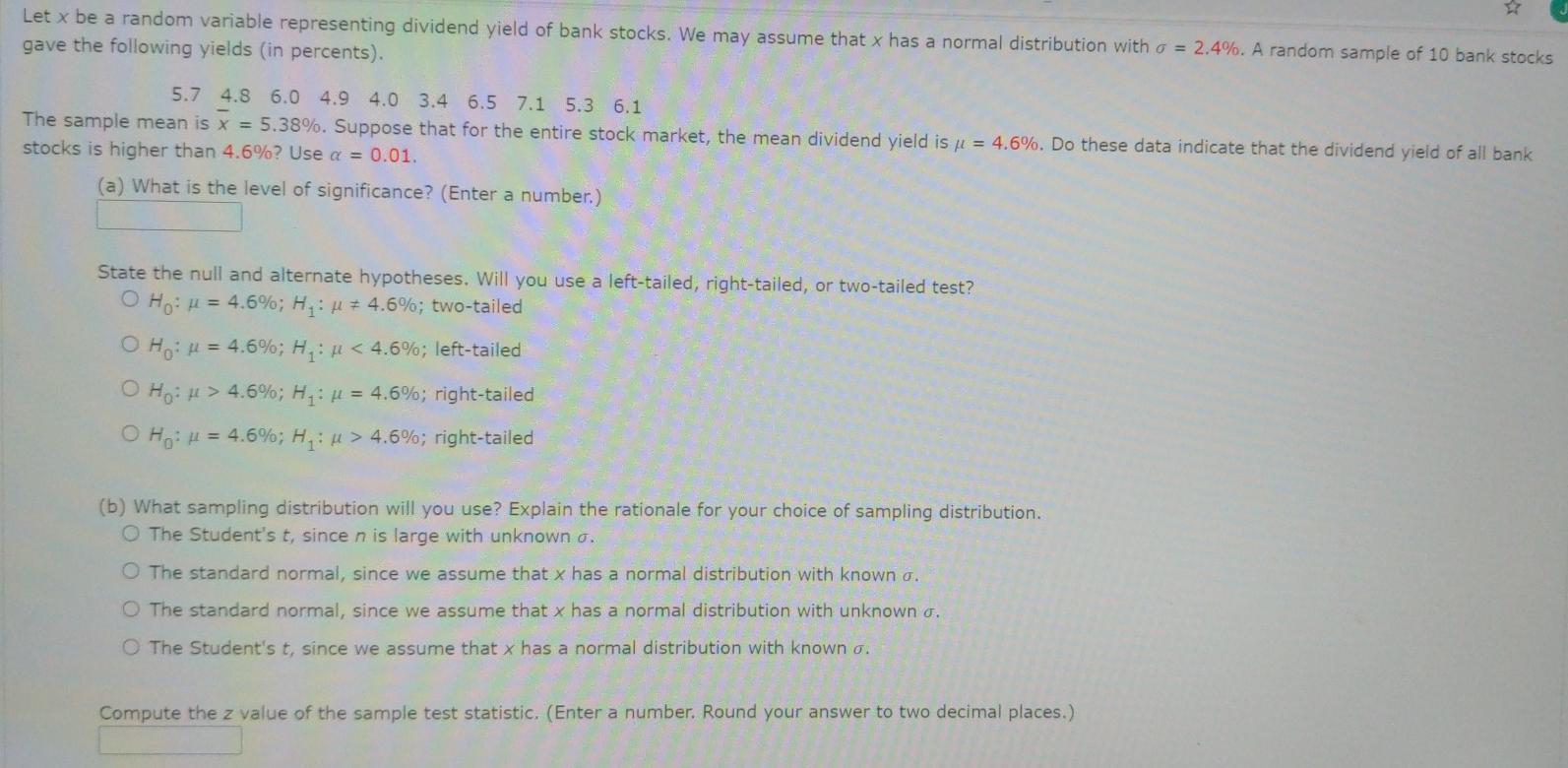 Solved Let x be a random variable representing dividend | Chegg.com