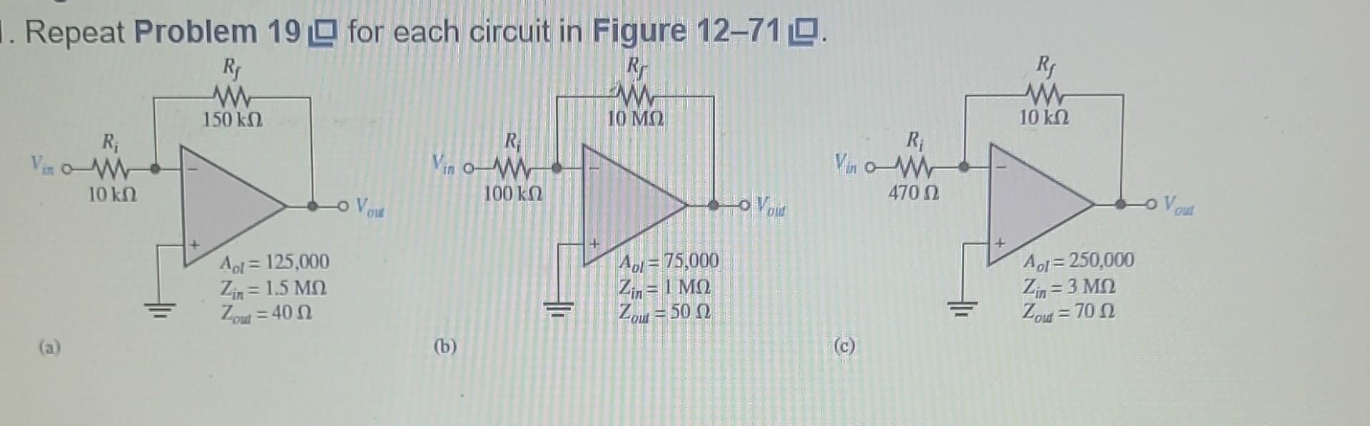 Solved Repeat Problem 19 미 for each circuit in Figure | Chegg.com Solved Repeat Problem 19 미 for each circuit in Figure | Chegg.com