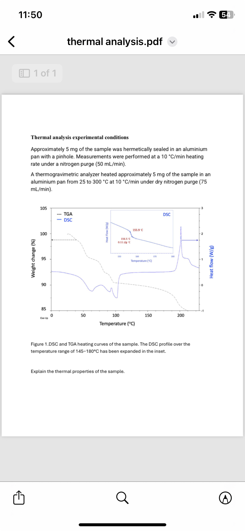 Solved 11:5054thermal analysis.pdfThermal analysis | Chegg.com