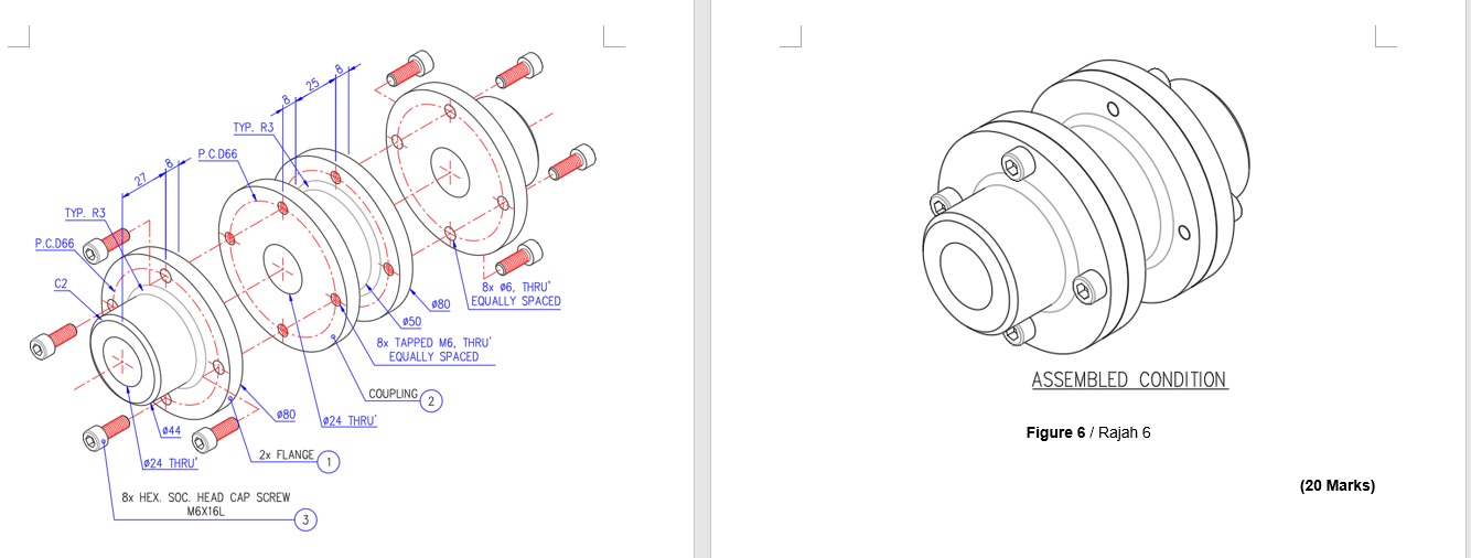 Solved Figure 5 ﻿and Figure 6 ﻿respectively show exploded | Chegg.com