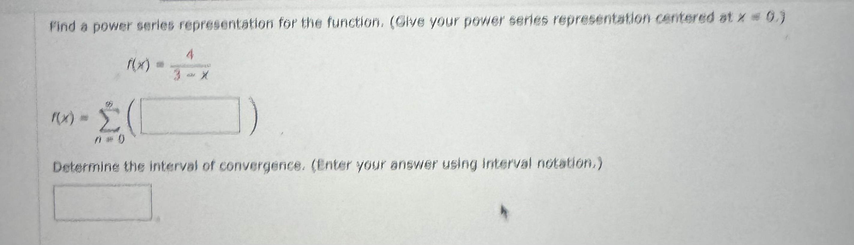 Solved Find a pover serleb representation for the function. | Chegg.com
