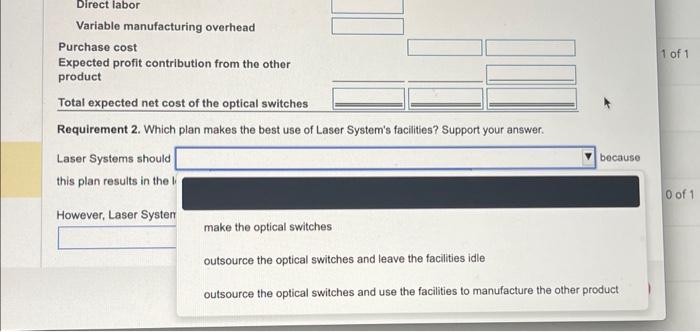 Solved Variable costs: Direct materials Direct labor | Chegg.com
