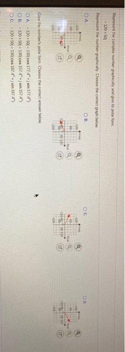 Solved Represent the complex number graphically and give its | Chegg.com