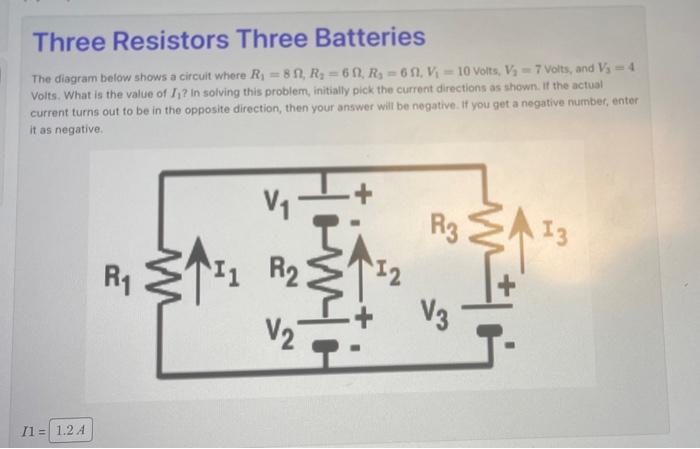 Solved The diagram below shows a circuit where | Chegg.com