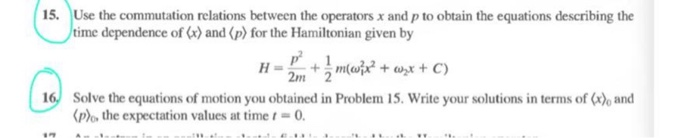 Solved 15. Use the commutation relations between the | Chegg.com