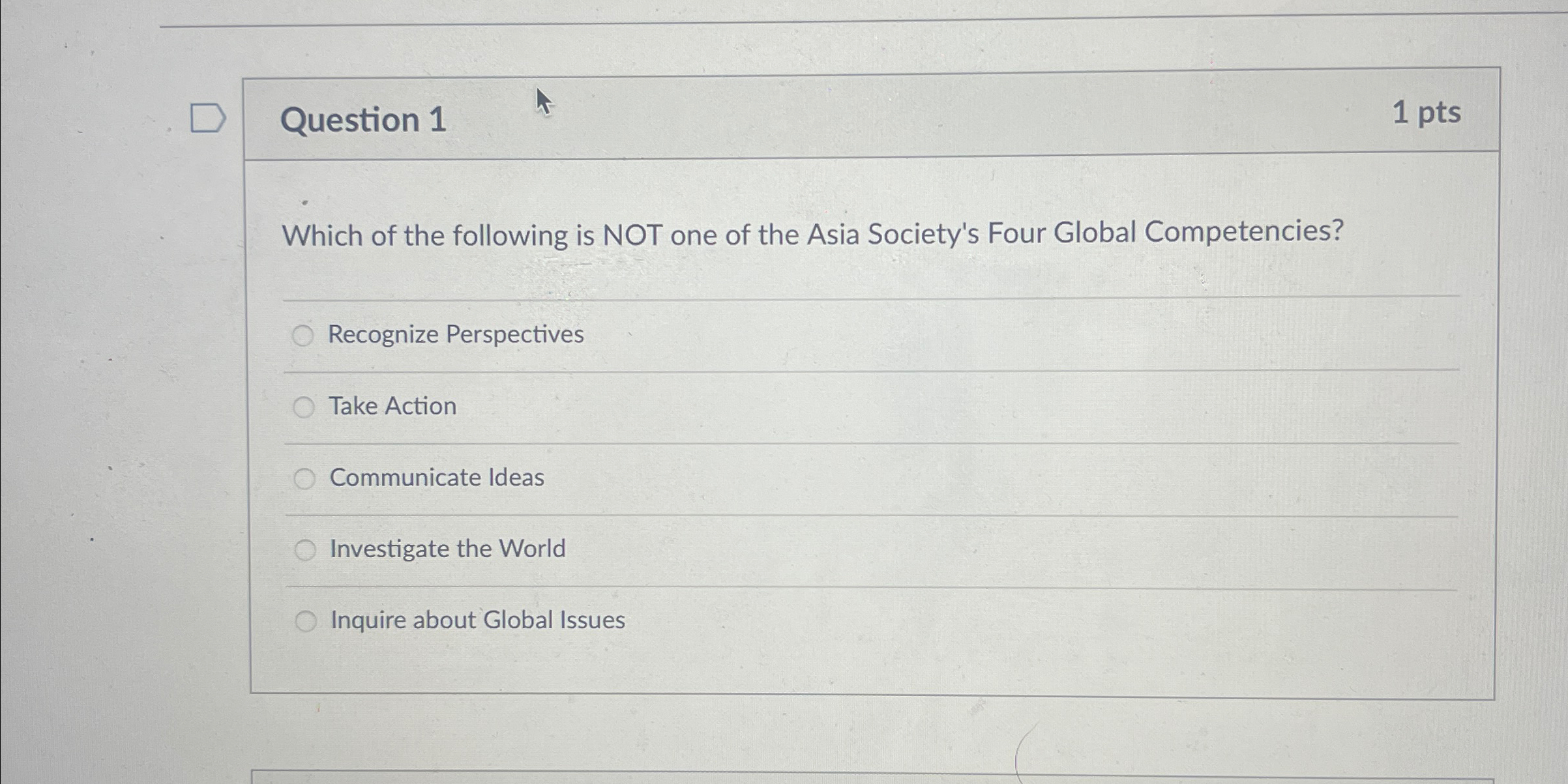 Solved Question 11 ﻿ptsWhich of the following is NOT one of | Chegg.com