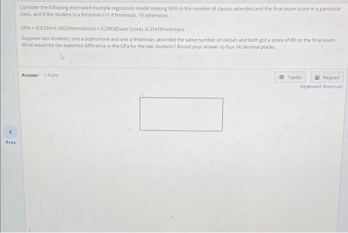 Solved Consider the following estimated multiple regression | Chegg.com
