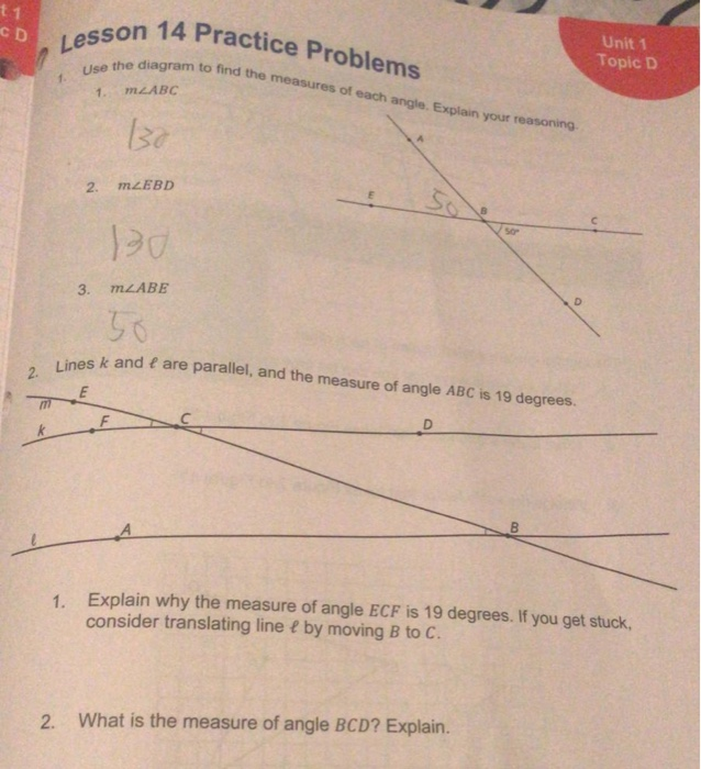 Solved Lesson 14 Practice Problems 11 CD Unit 1 Topic D 1 | Chegg.com