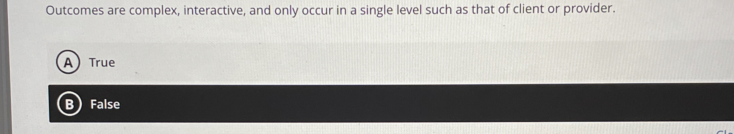 Solved Outcomes are complex, interactive, and only occur in | Chegg.com